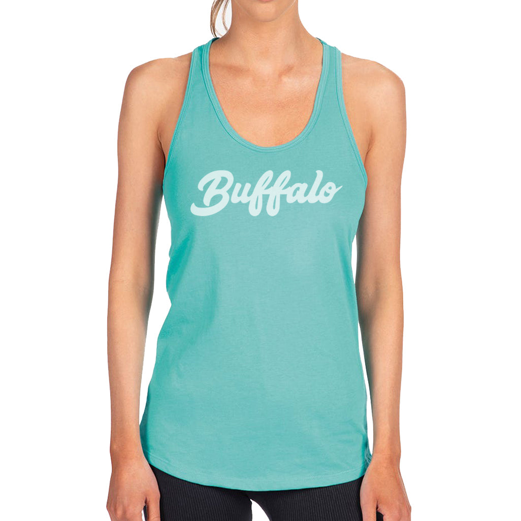 Buffalo Script - Tahiti Blue - Tank Top – Buffalo Apparel Company
